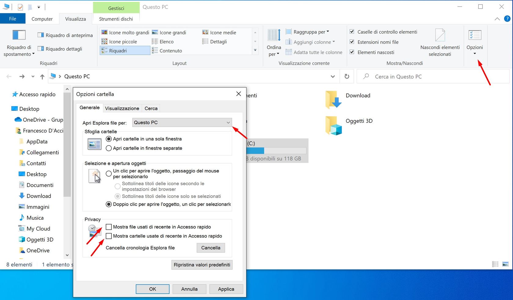Disabilitare Accesso Rapido su Windows 10 | HowTechIsMade